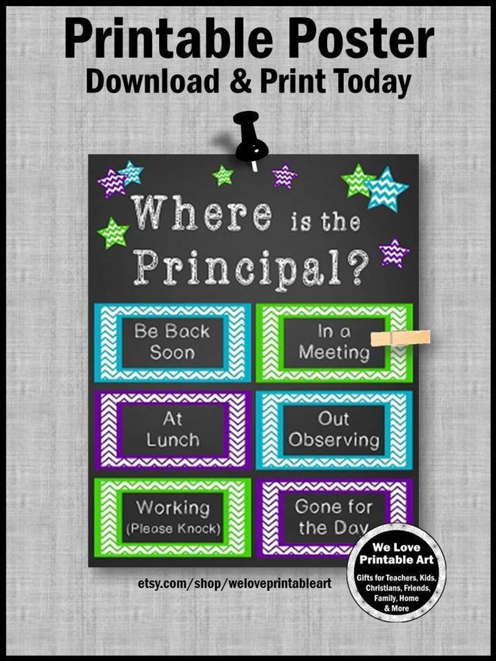 Where is the Principal Door Sign School Principal Gift for | Etsy