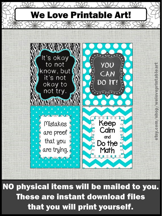 Math Classroom Decor Classroom Signs Math Teacher | Etsy