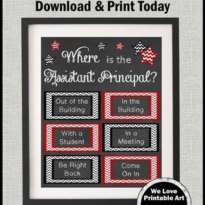 Assistant Principal Gift Idea, Appreciation Week, Office Door Sign ...