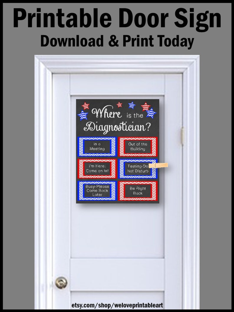 Office Door Sign Where is the Diagnostician Gift PRINTABLE - Etsy