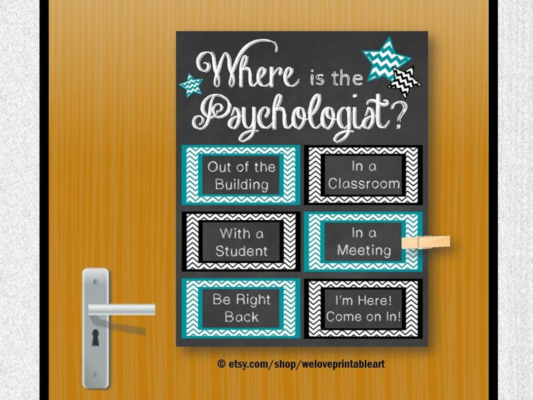 Where is the Psychologist Door Sign, School Psychology Office Decor ...