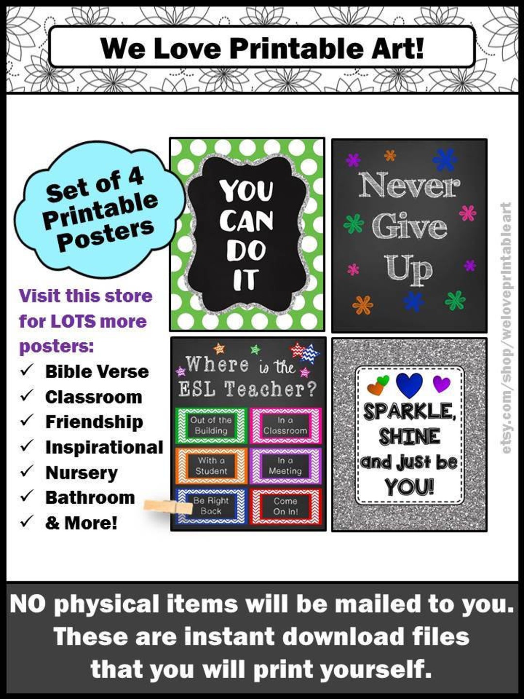 ESL Teacher Gifts, English Middle High School Classroom Decor, Office ...