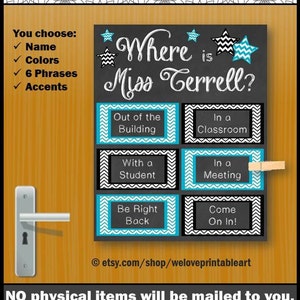 Custom DIGITAL FILE Only, School Counselor Gift, Custom Door Decoration ...