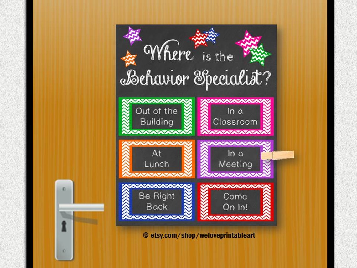 Behavior Specialist Office Door Sign Printable Gifts NOT | Etsy