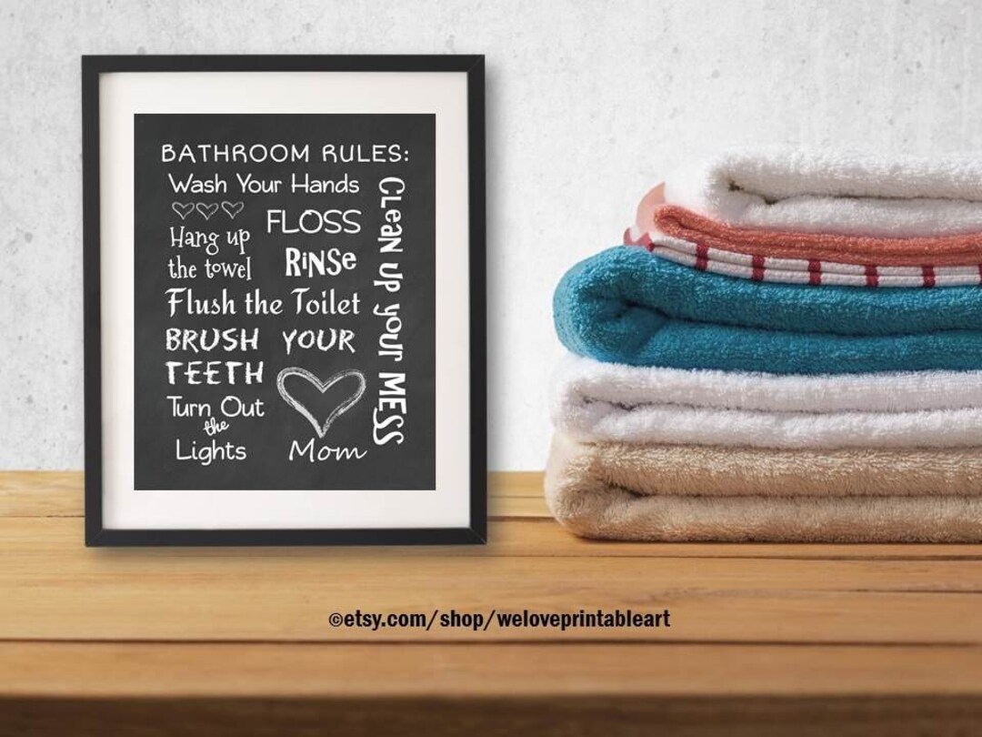 Bathroom Wall Decor / Printable Art / Bathroom Signs / JPG File ...