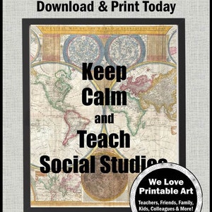 Social Studies Teacher Appreciation Week Gift Idea, Classroom Decor ...