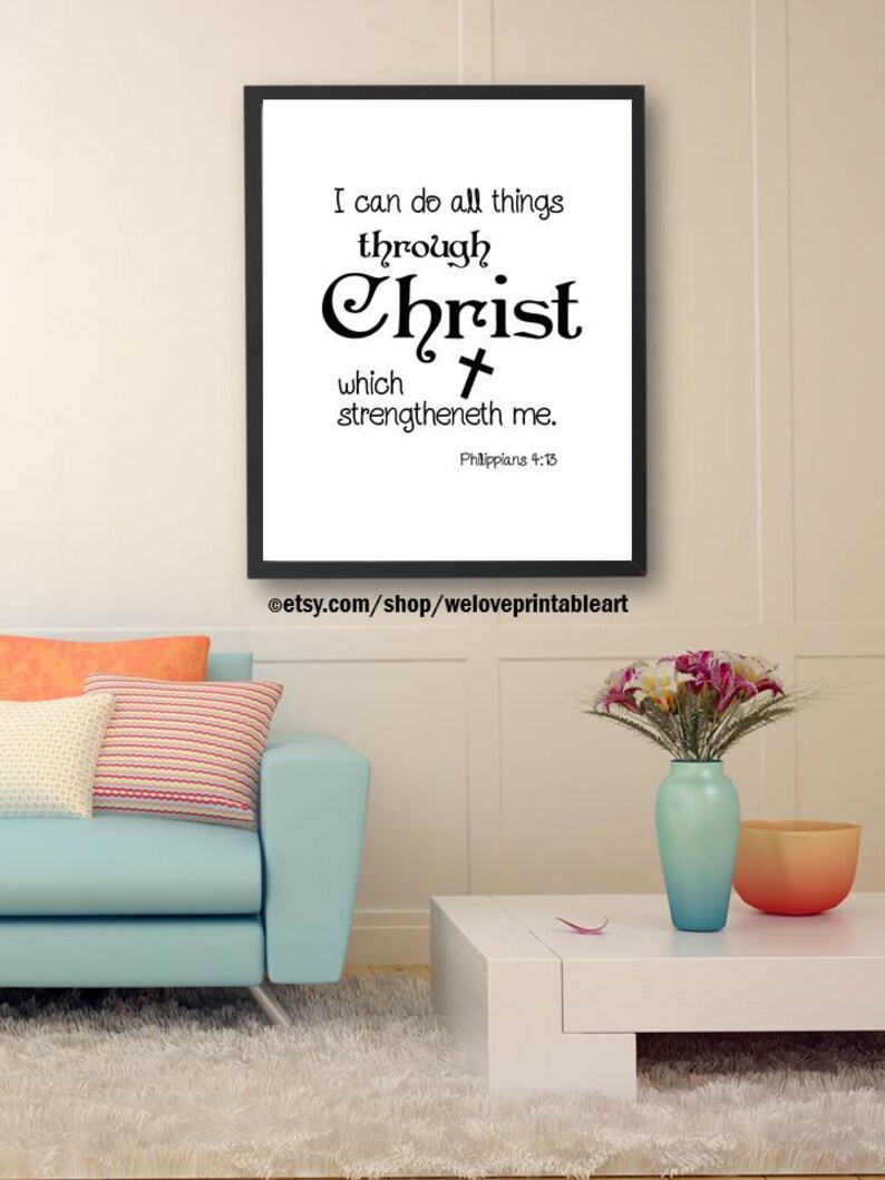 Philippians 4:13 I Can Do All Things Bible Verse Printable | Etsy