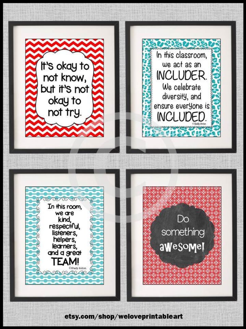 Inclusive Classroom Decor Teamwork Classroom Rules Poster - Etsy