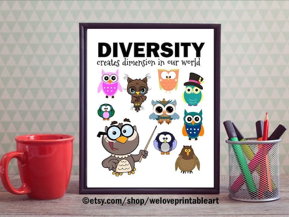 Diversity Poster Elementary Classroom Decorations PRINTABLE | Etsy