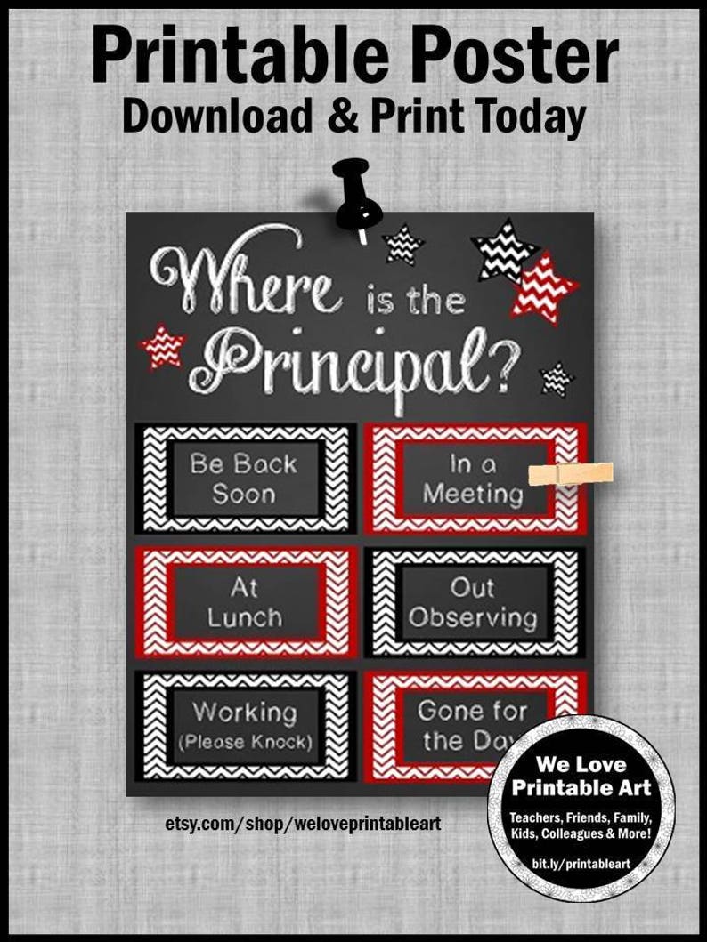 Principal Gift, Where is the Principal Door Sign, Appreciation Gift ...