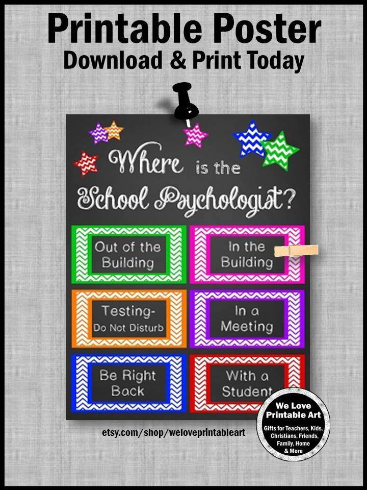 Where is the School Psychologist Poster, Psychology Gifts, Psychology ...