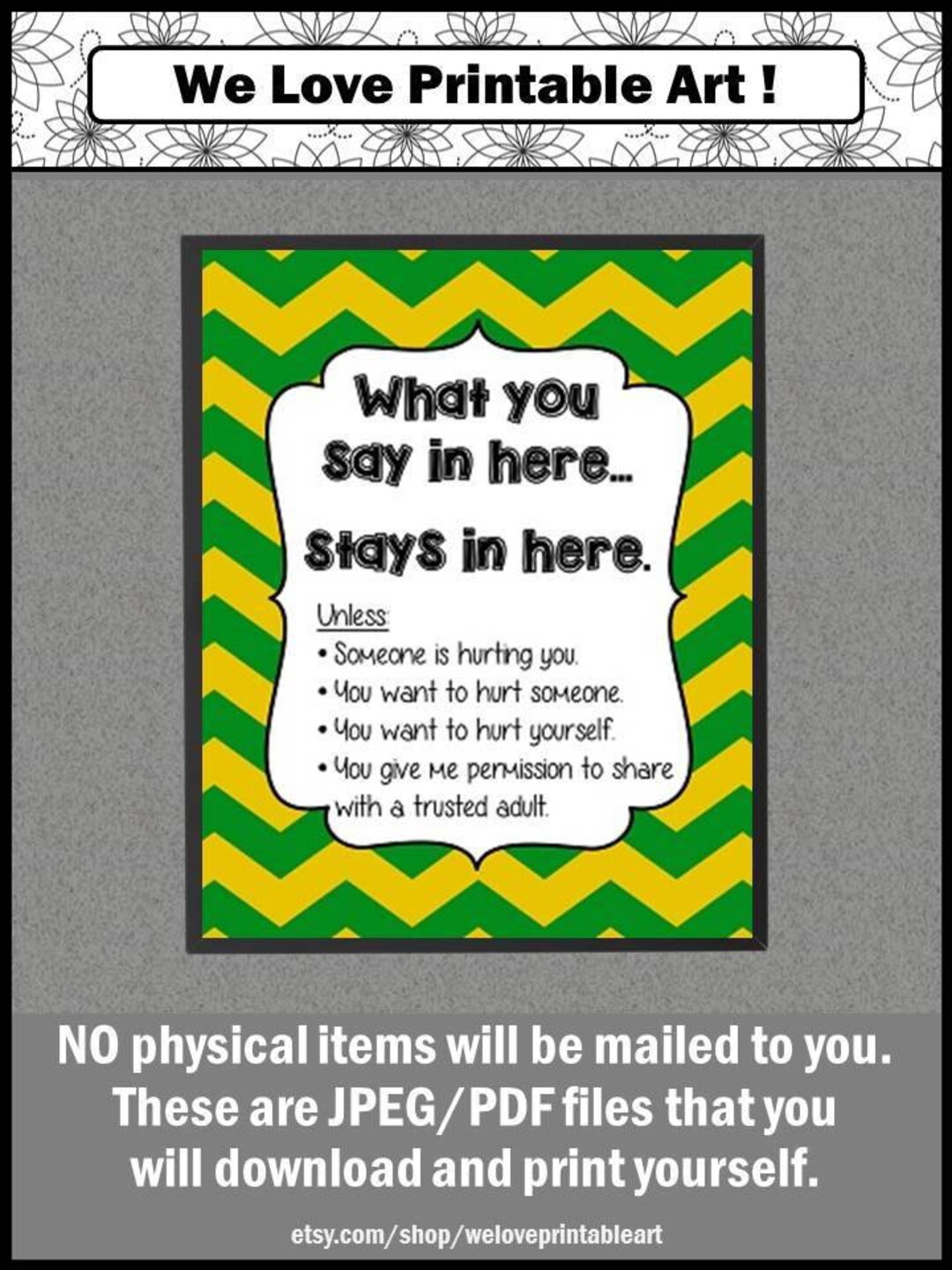 Confidentiality Rules Poster, Social Worker Gift, PRINTABLE - Etsy