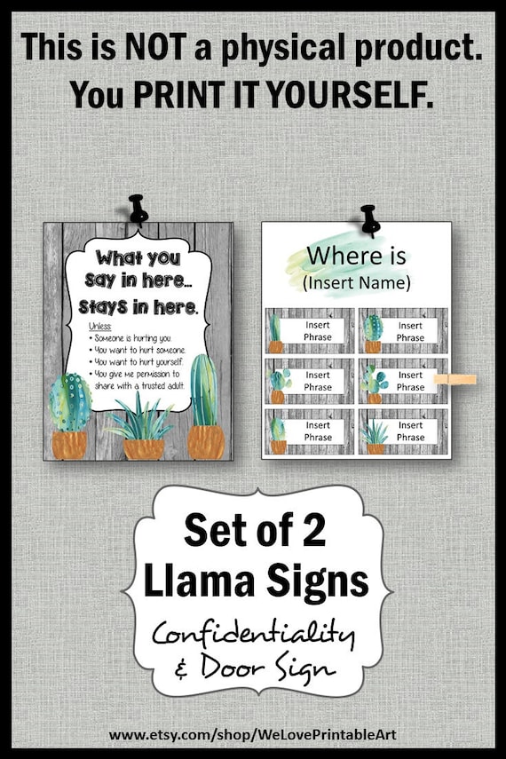 Succulent Office Decor Editable Office Door Sign - Etsy