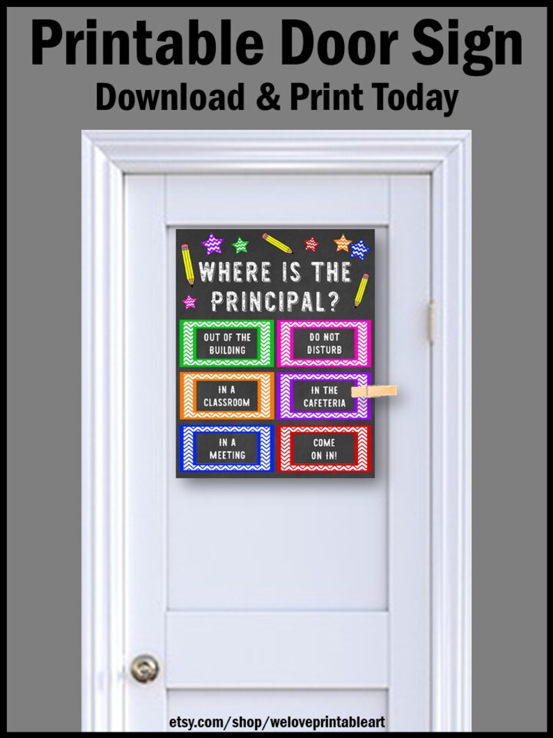 Where is the Principal Door Sign, School Principal Appreciation Gift ...