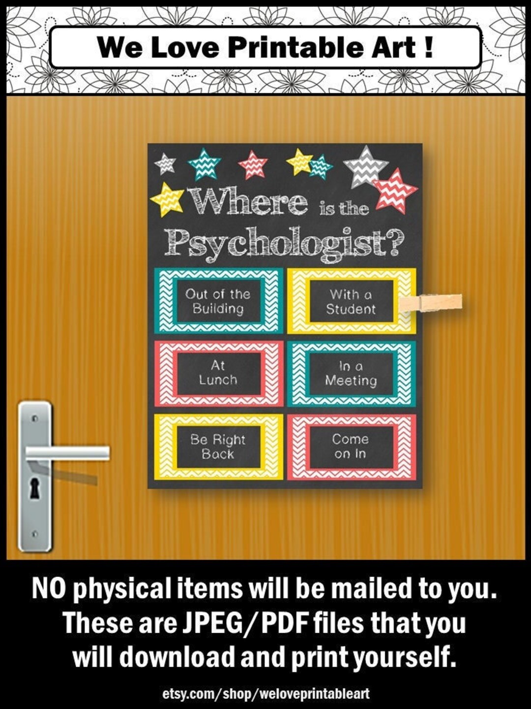 Where is the Psychologist Door Sign School Psychology Gifts - Etsy