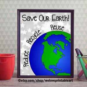 Earth Day, Reduce Reuse Recycle, Science Teacher Classroom Decor ...