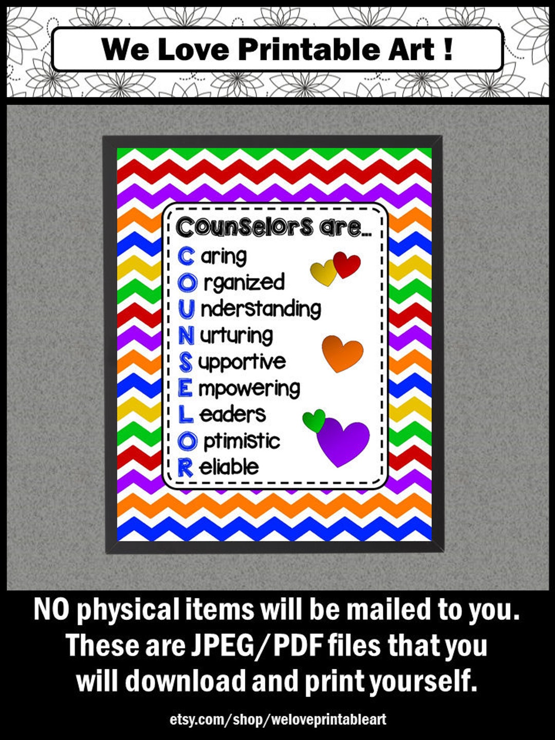 End of the Year Counselor Appreciation Sign, School Counselor Gifts ...