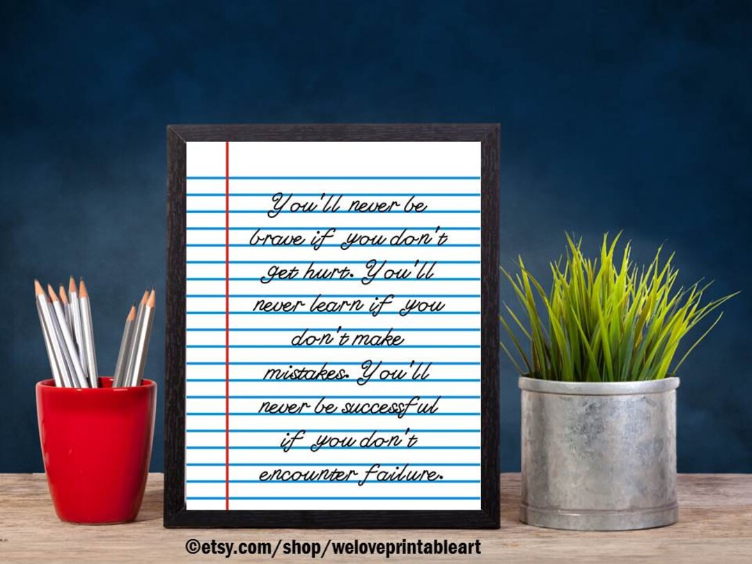 Inspirational Poster for the Classroom Decor Printable Elementary ...