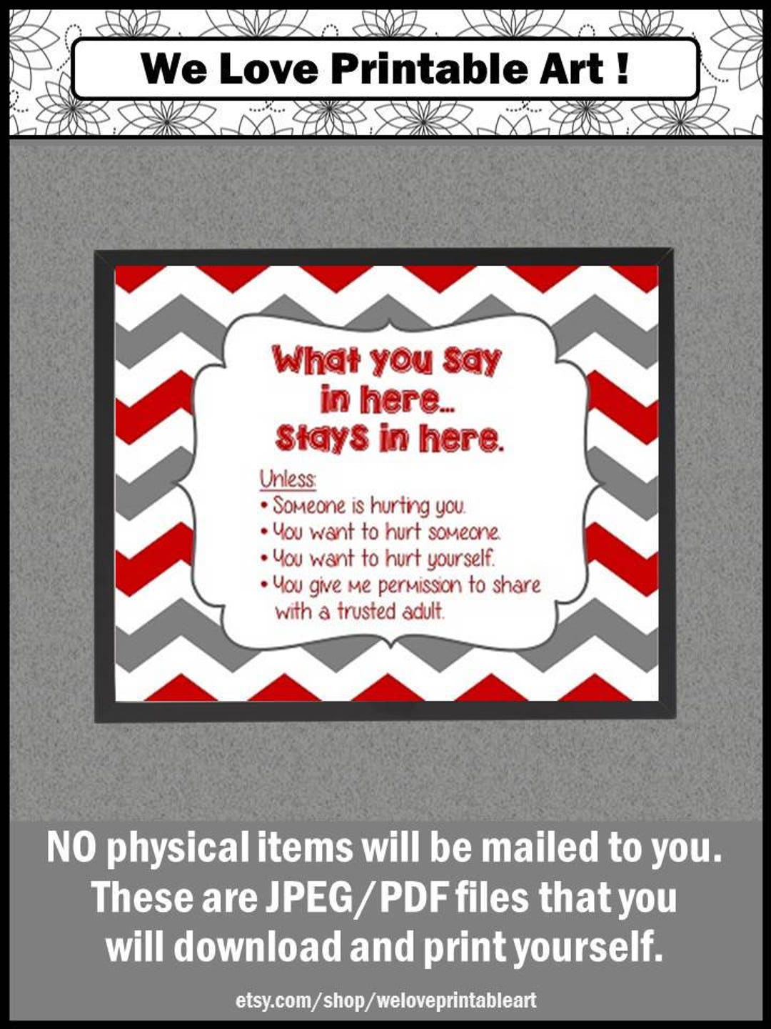 What You Say in Here Stays in Here Poster, Confidentiality Rules ...