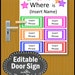 Where Am I Door Sign, Office Decor, Powerpoint File You EDIT and PRINT ...