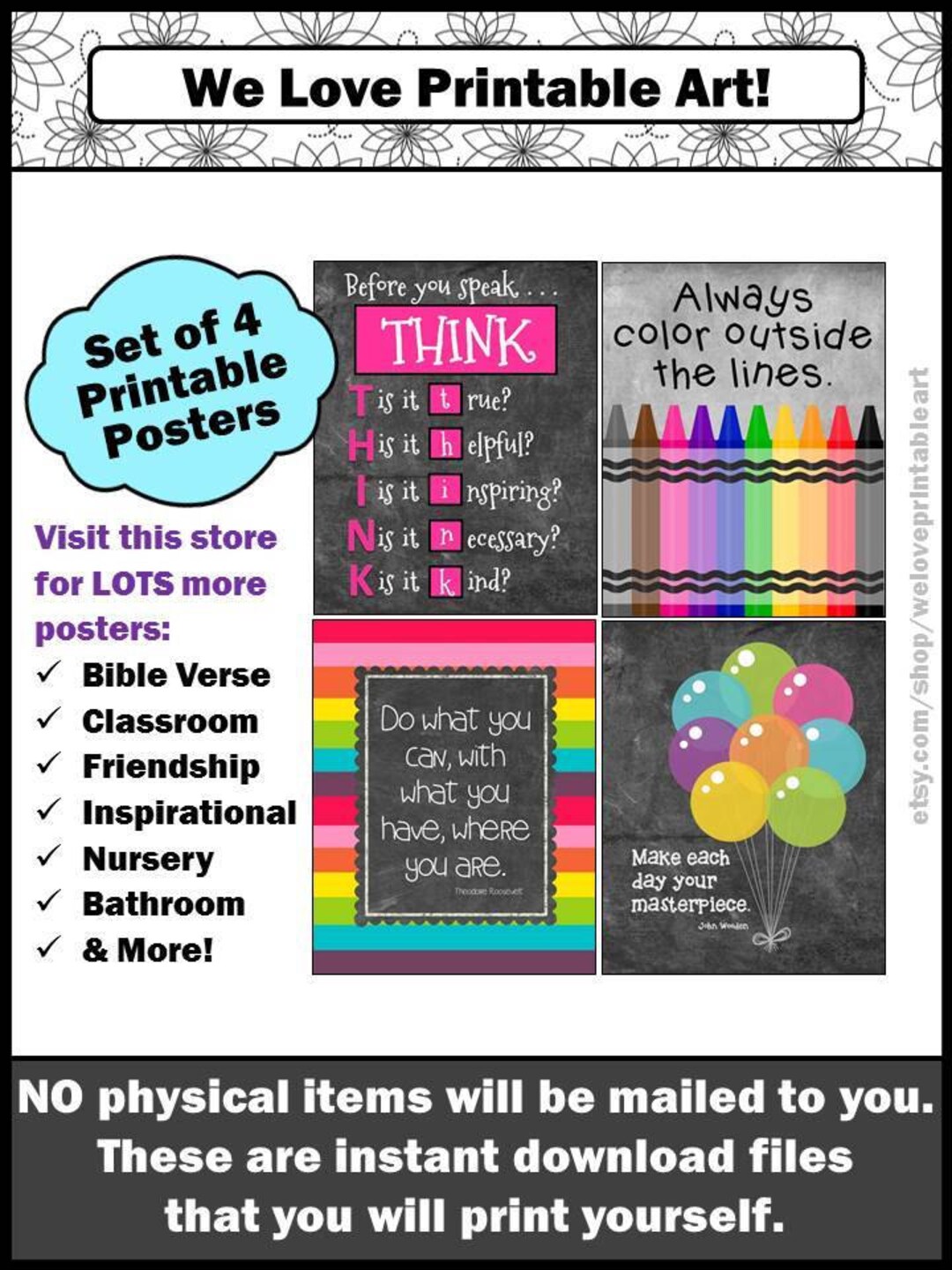 Rainbow Theme Classroom Posters Elementary, Classroom Decor Printable ...