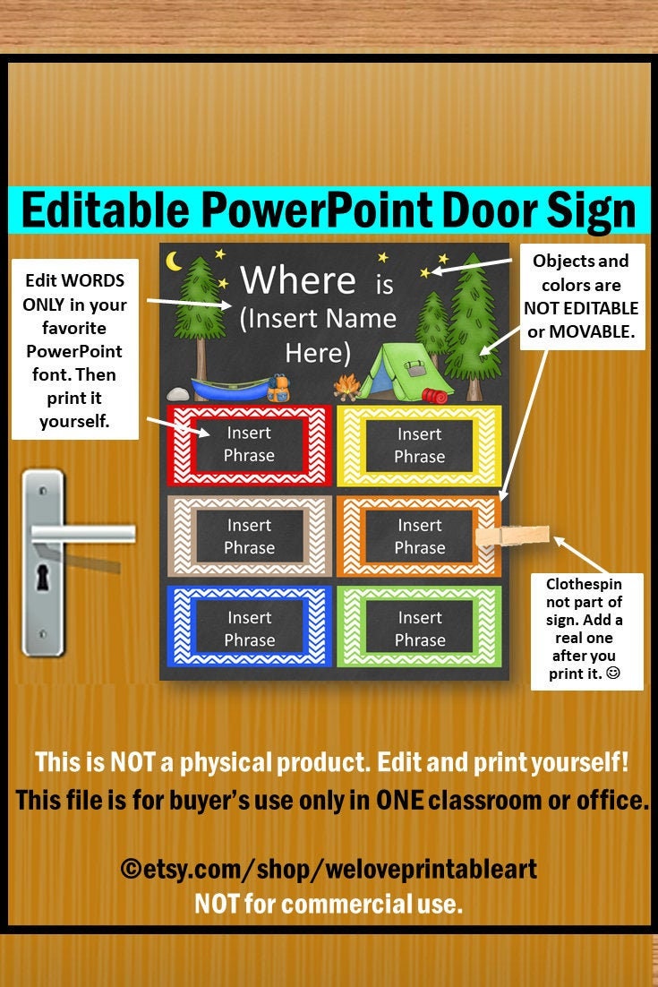 Custom School Social Worker Door Sign Editable Door Sign Out | Etsy