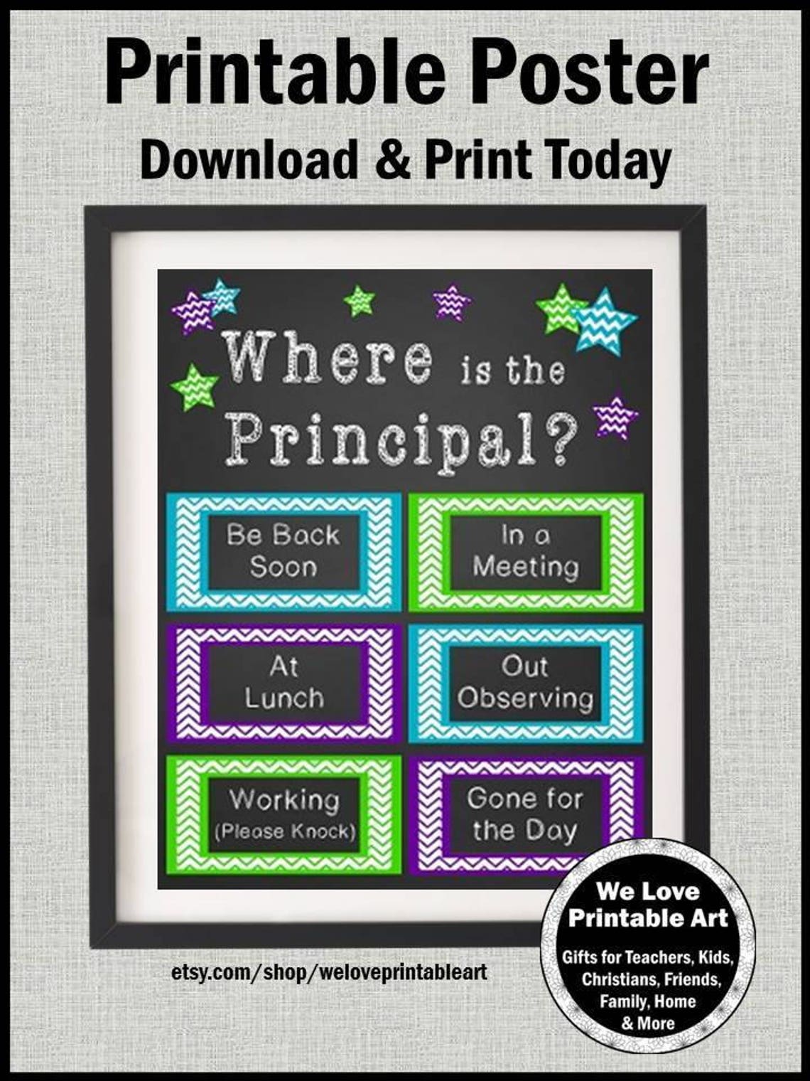 Where is the Principal Door Sign School Principal Gift for | Etsy