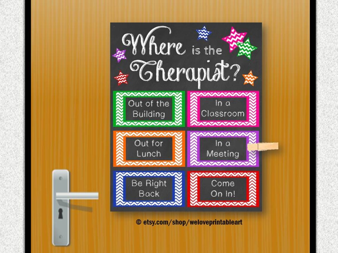 Speech Therapist Door Sign Printable Speech Therapy Office | Etsy