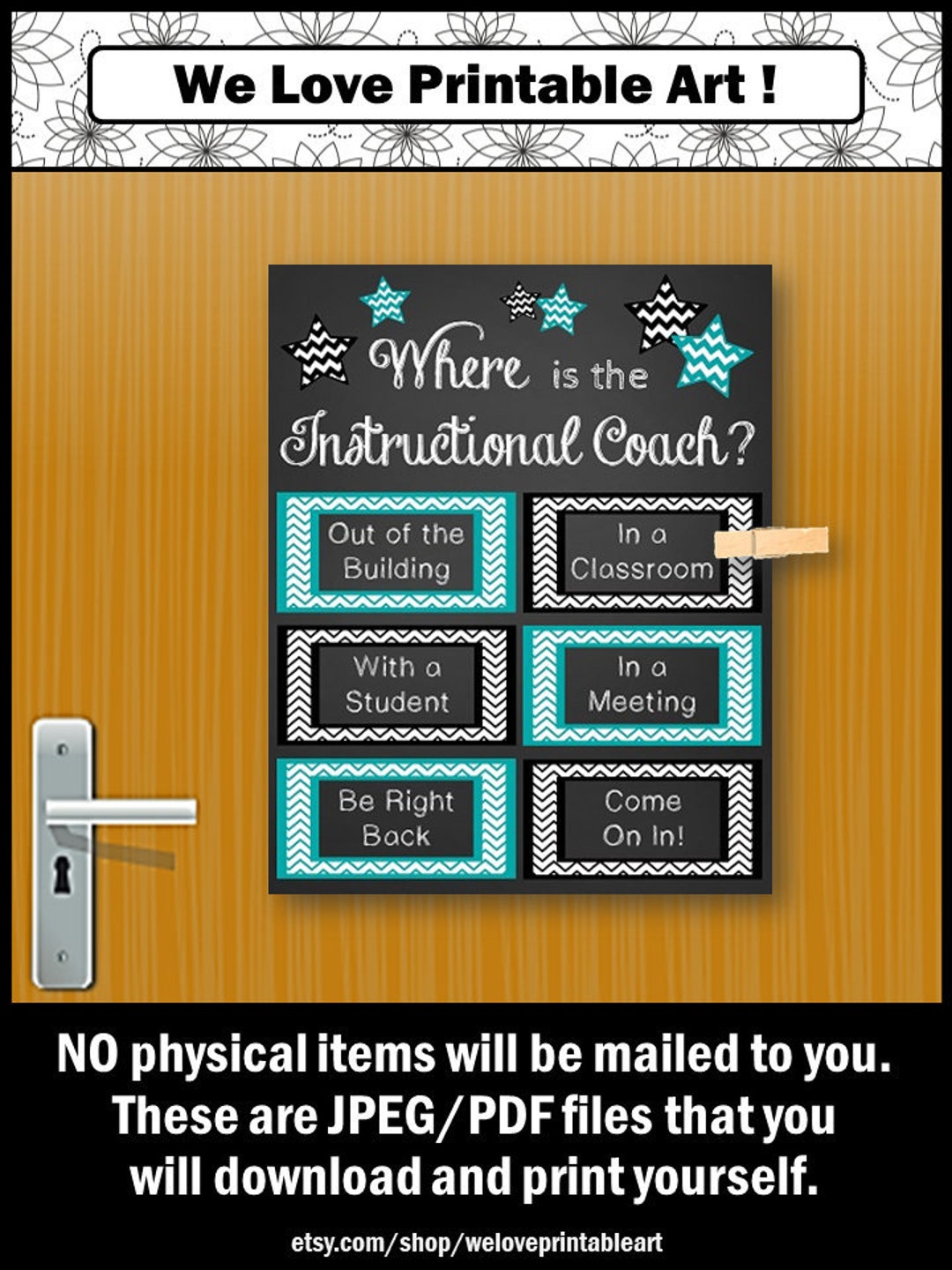 Where is the Instructional Coach Office Door Sign, PRINTABLE Not ...