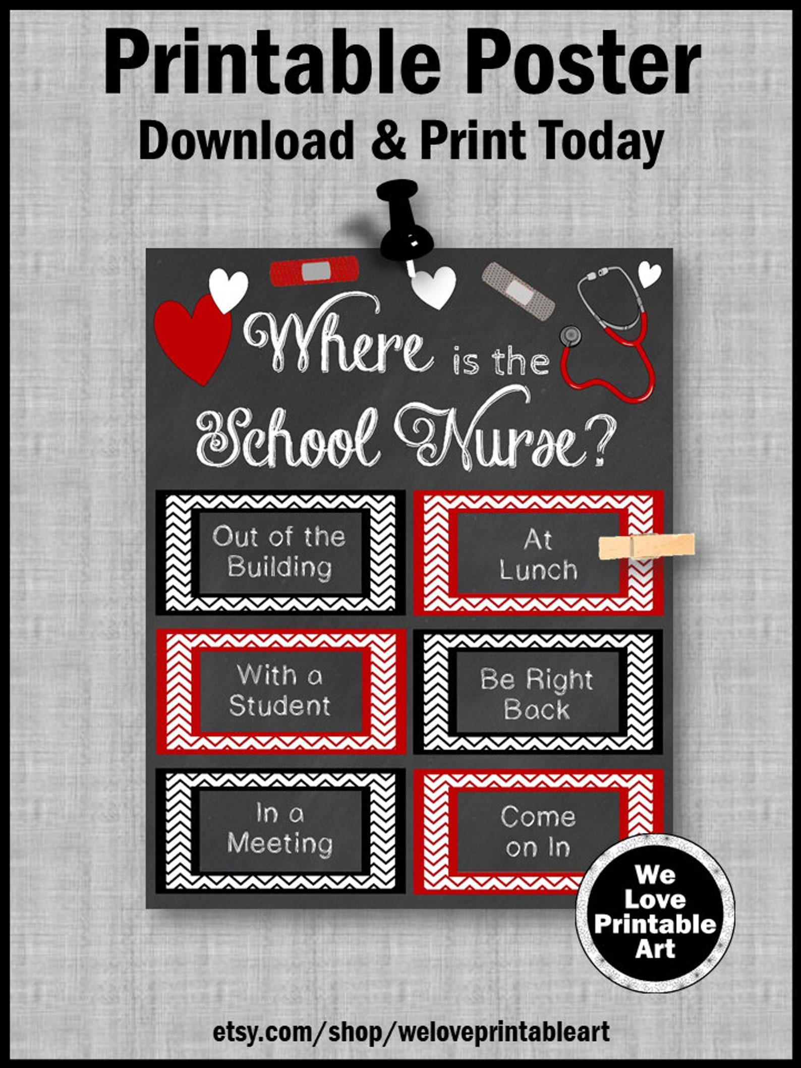 Where is the School Nurse Door Sign Decoration, Thank You Gift, Office ...