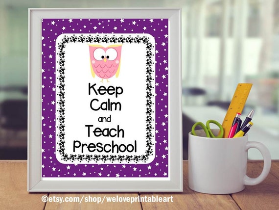 Keep Calm and Teach Preschool Teacher Appreciation Week Gift | Etsy