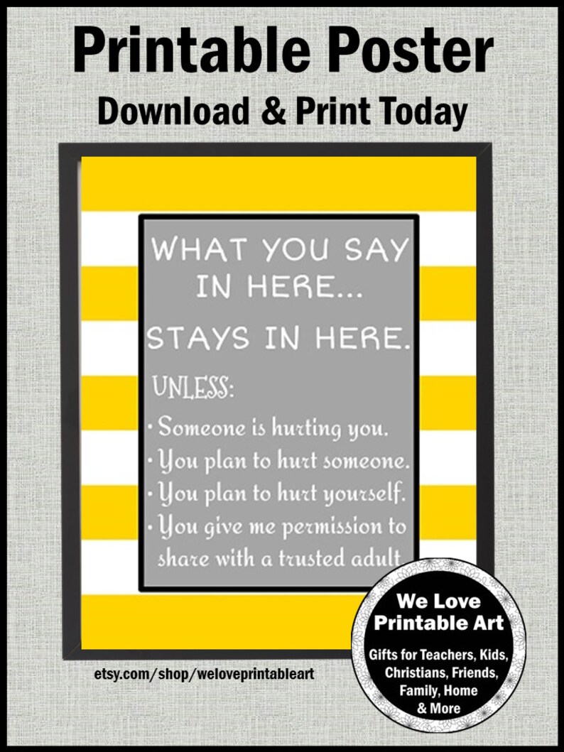 Confidentiality Sign Poster, Printable, Digital Download - Etsy