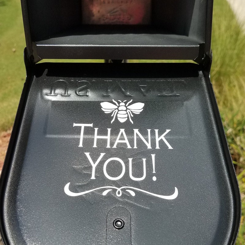 Thank You Mailbox Decal - Etsy