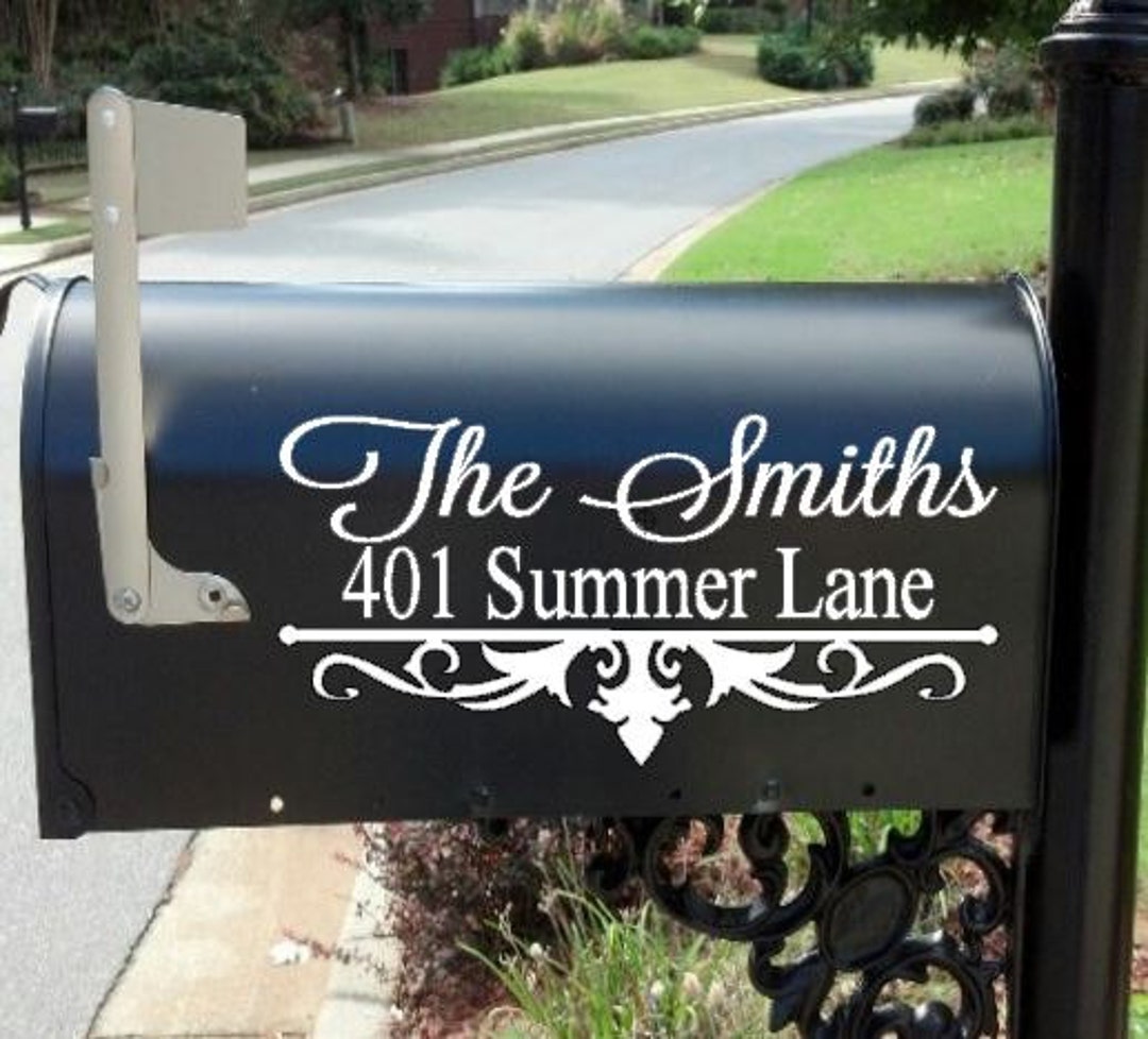 Personalized Monogram Custom Mailbox Decal - Etsy