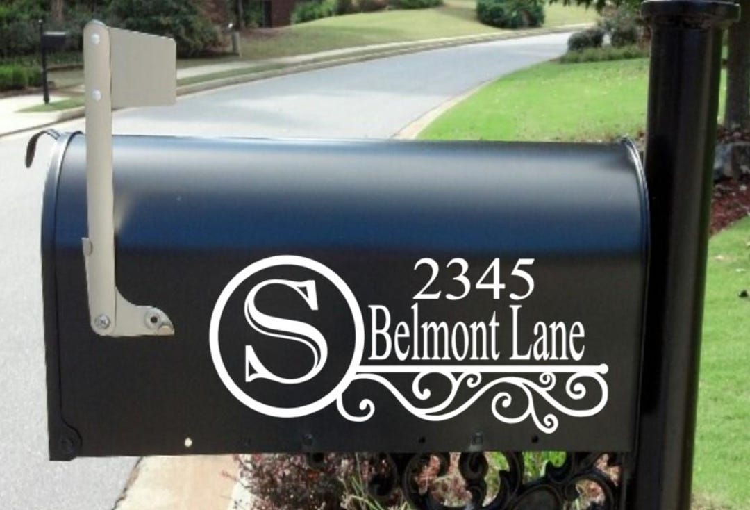 Personalized Monogram Custom Vinyl Mailbox Decal - Etsy
