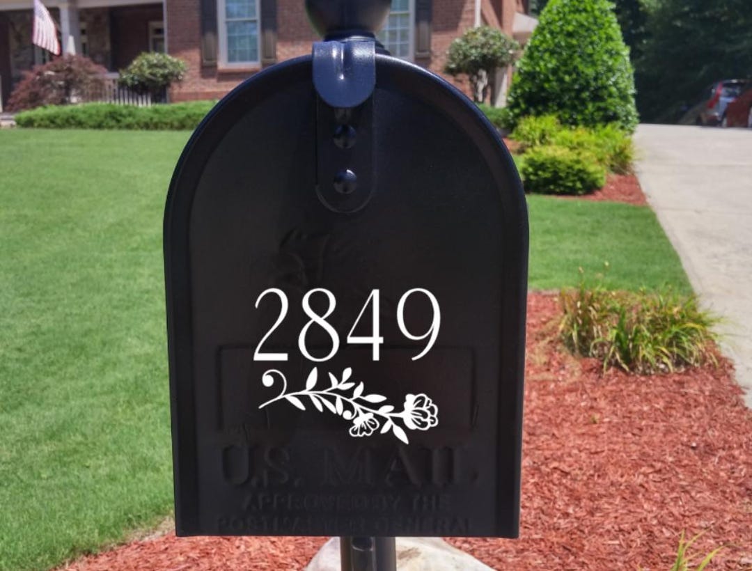 Mailbox Decal / House Number Vinyl Decal/ House Decal / Address Decal ...