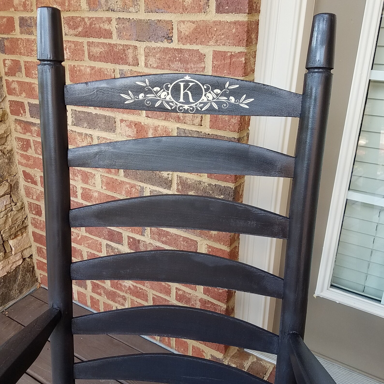 Rocking Chair Monogram Decals Set of 2 | Etsy