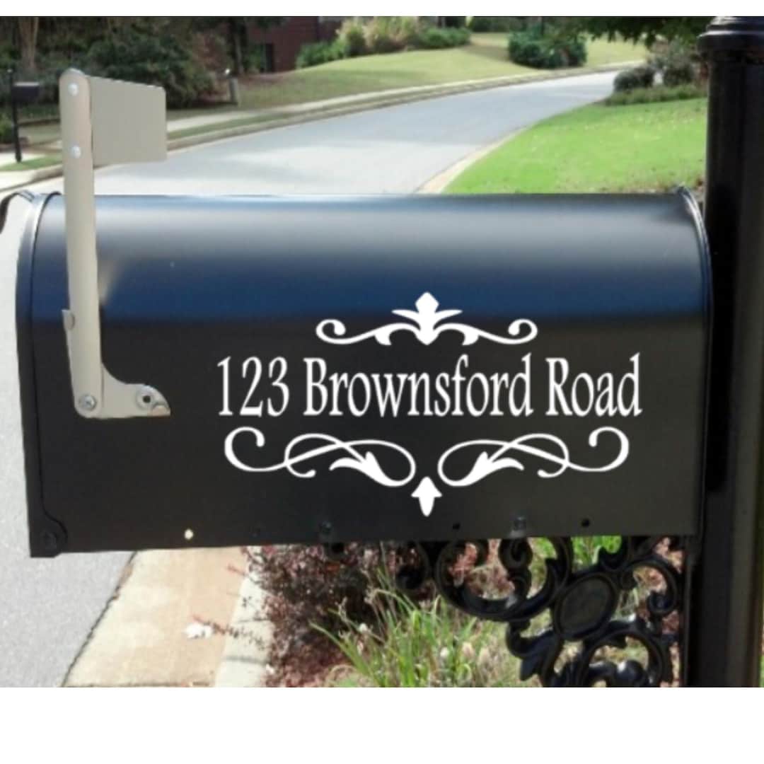 Personalized Monogram Custom Mailbox Decal Street Address - Etsy