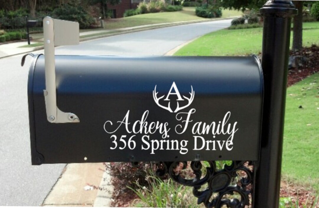 Mail Box Decal Personalized Monogram Custom Wedding Mailbox - Etsy