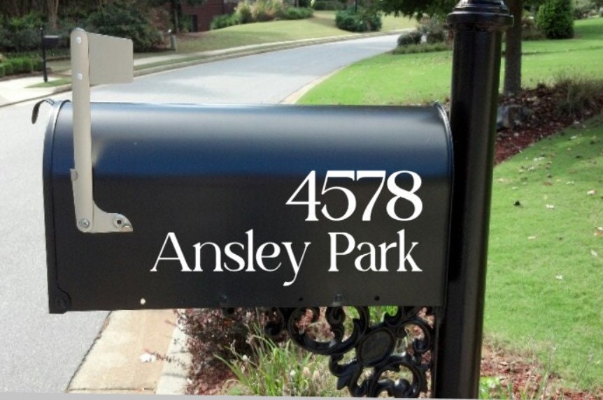 Minimalistic Mailbox Decal | Mailbox Decal | Wedding Mailbox Decal ...