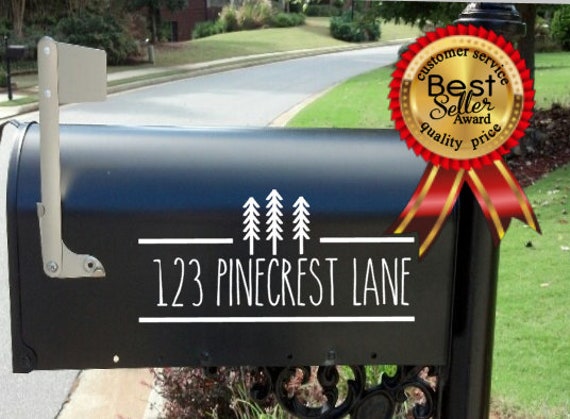 Mailbox Decal /mailbox Decal Monogram/mailbox Decal Gold/ - Etsy