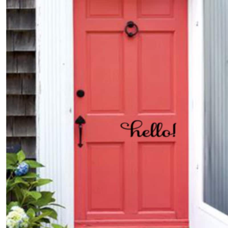 Hello Door Decal - Etsy