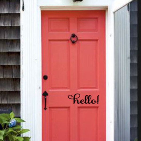 Hello Decal for Front Door - Etsy