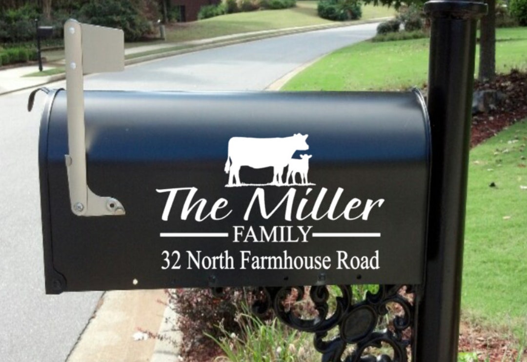 Cow Mailbox Decal | Mailbox Sticker | Farmyard Mailbox Decal ...
