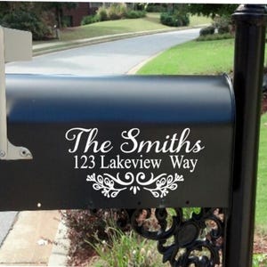 Mailbox Decal * Mail Box* Wedding * Custom * Personalized * Address ...