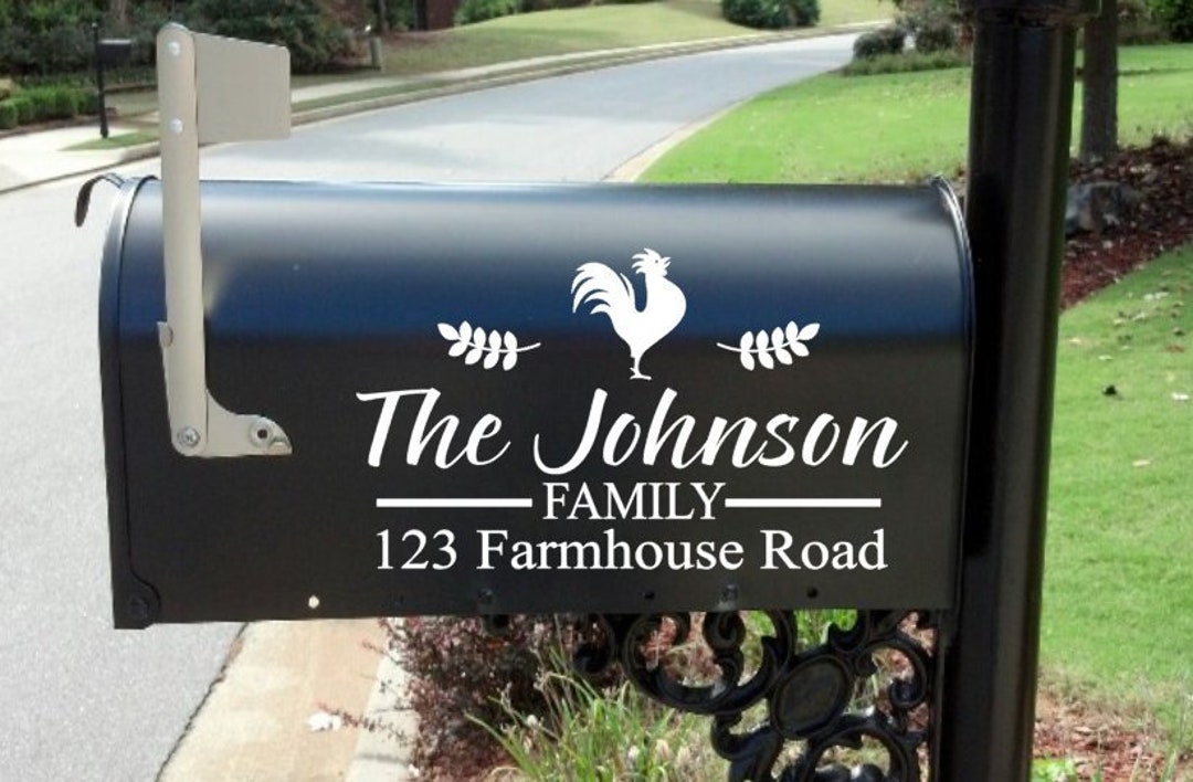 Personalized Chicken Mailbox Decal: Farmhouse Address Label - Etsy