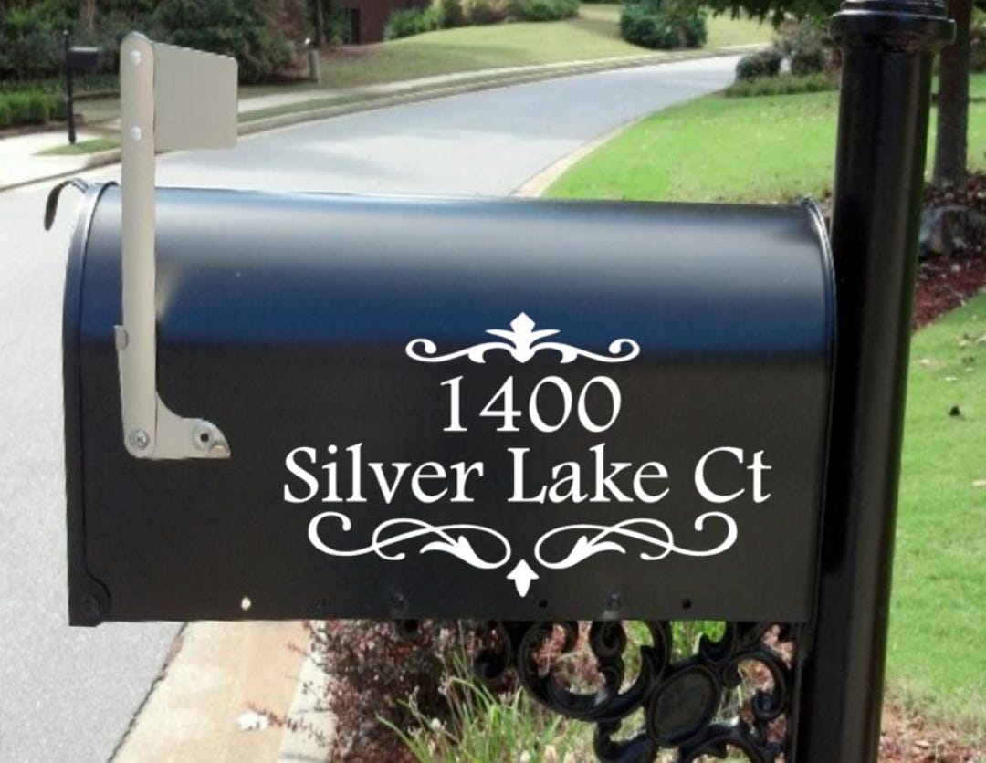 Mailbox Decal | Scroll Mail Box Decal | Wedding Mailbox Decal | Custom ...
