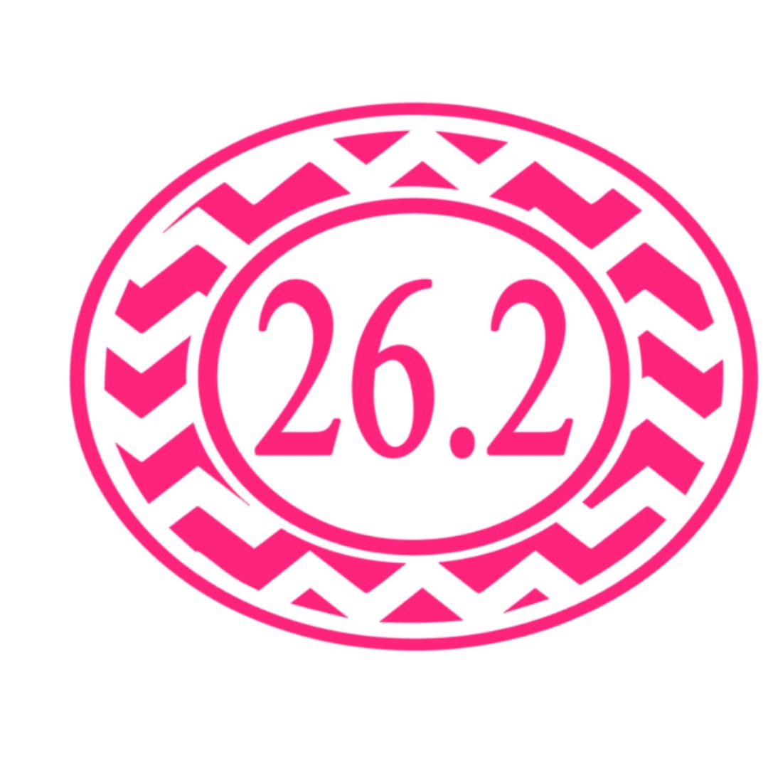 Car Decal / 13.1 Marathon Decal / 10k Half Marathon Decal / Chevron ...