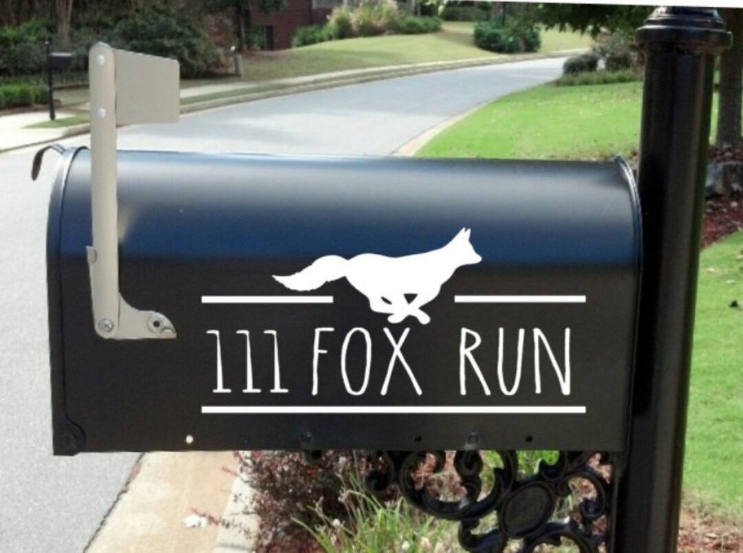 Mailbox Decal /mailbox Decal Monogram/fox Mailbox Decal/ Mailbox Decal ...