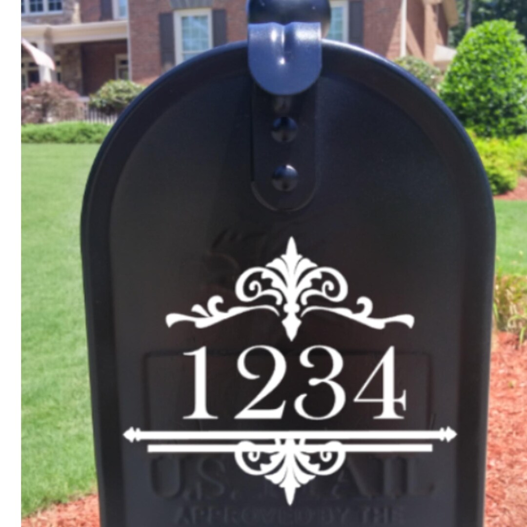 Mailbox Decal / House Number Vinyl Decal/ House Adress Decal / Address ...